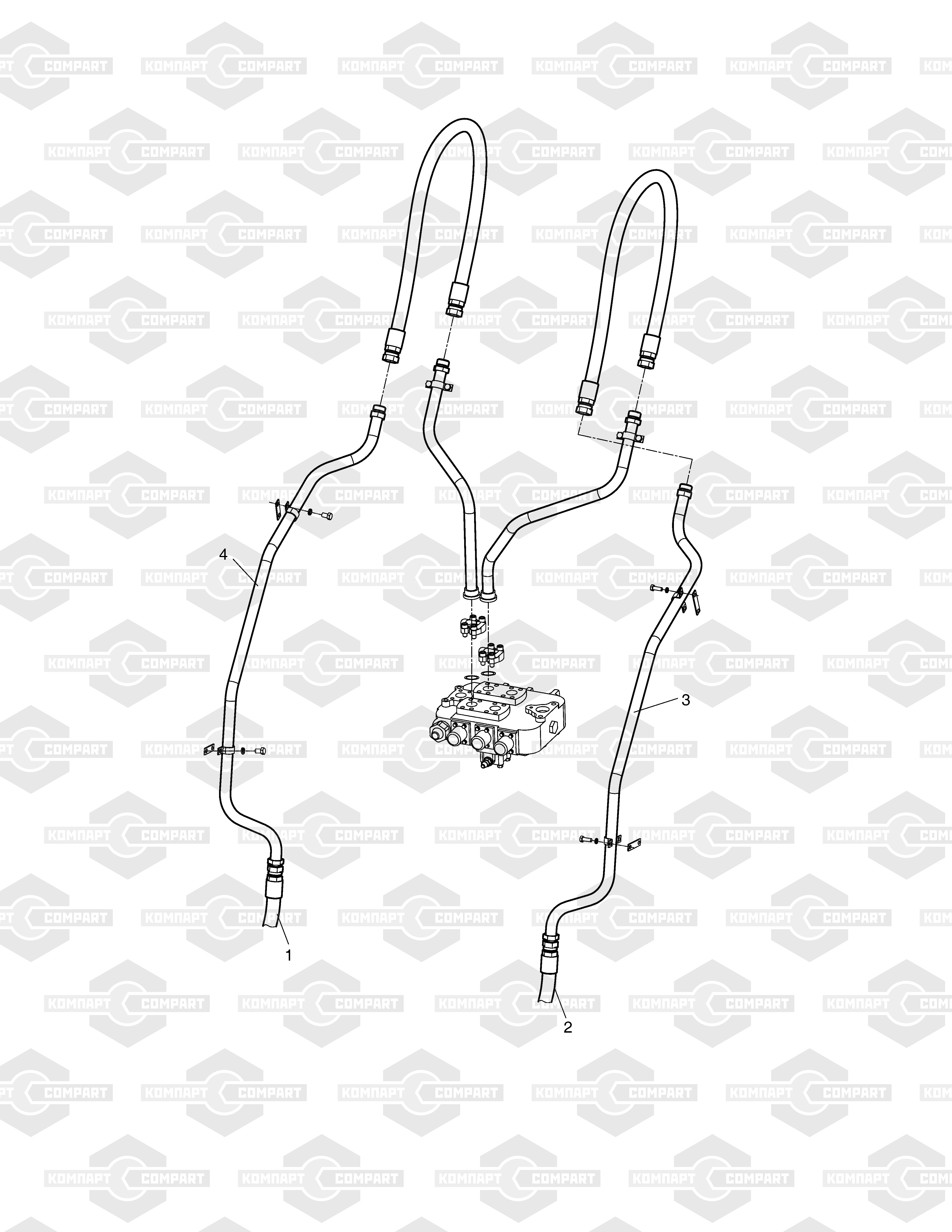 MAIN PIPING(3)-3SP [10613 ~ ] КОЛЕСНОГО ПОГРУЗЧИКА МОДЕЛИ DL DOOSAN ...