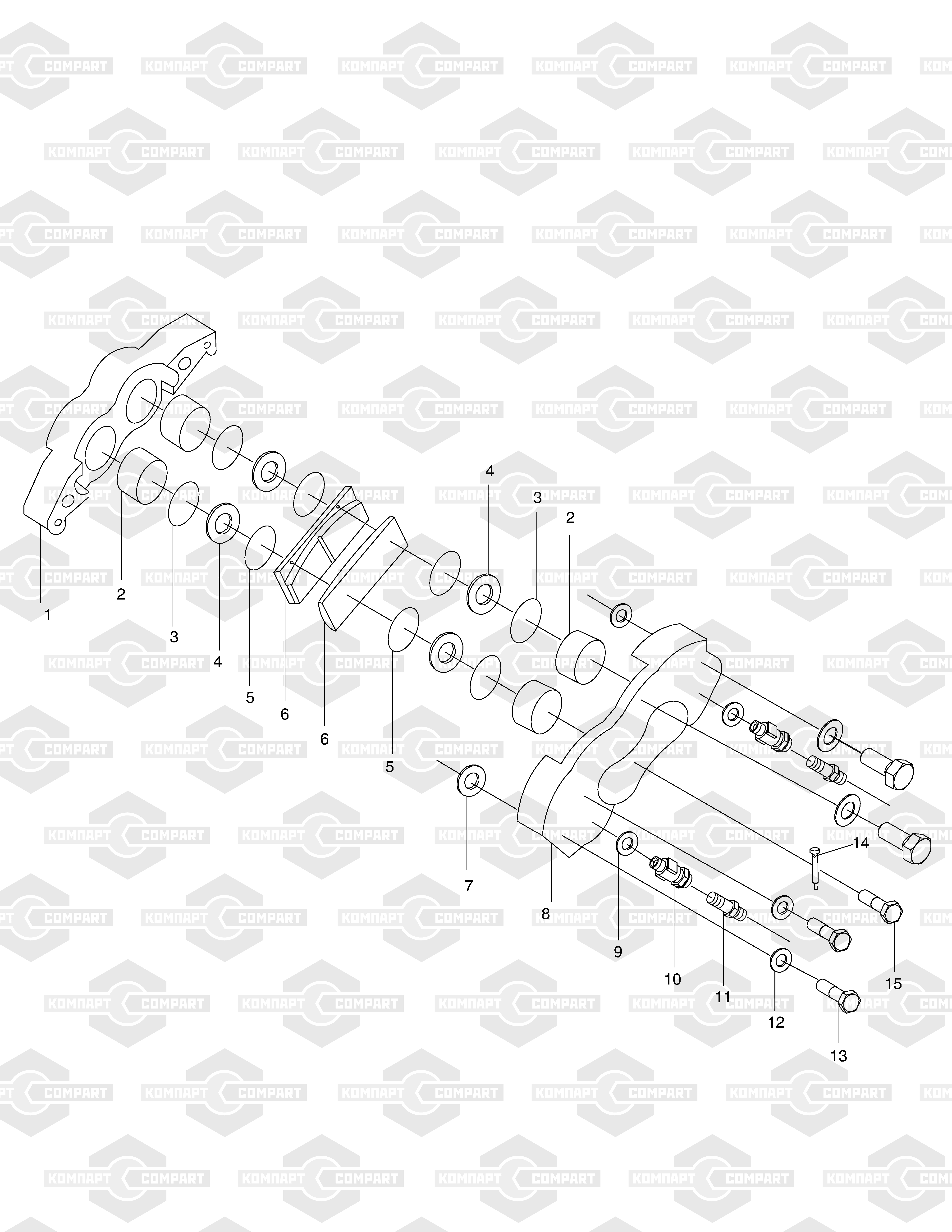 AXLE ASS'Y - BRAKE ASS'Y(JF) КОЛЕСНОГО ПОГРУЗЧИКА МОДЕЛИ DL DOOSAN ...