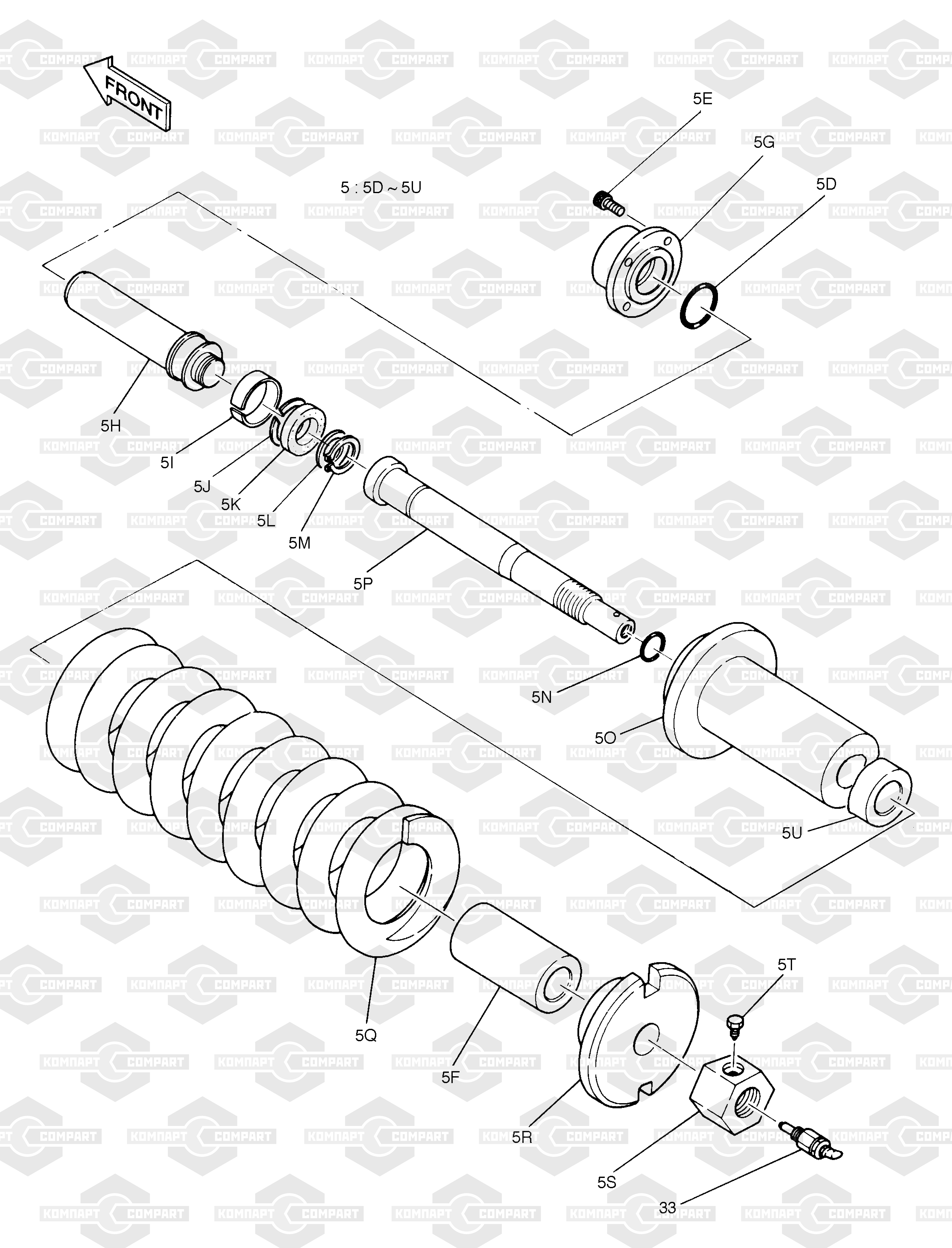 TRACK SPRING-TRACK WIDTH 3000mm OPTION ЭКСКАВАТОРА ГУСЕНИЧНОГО МОДЕЛИ V ...