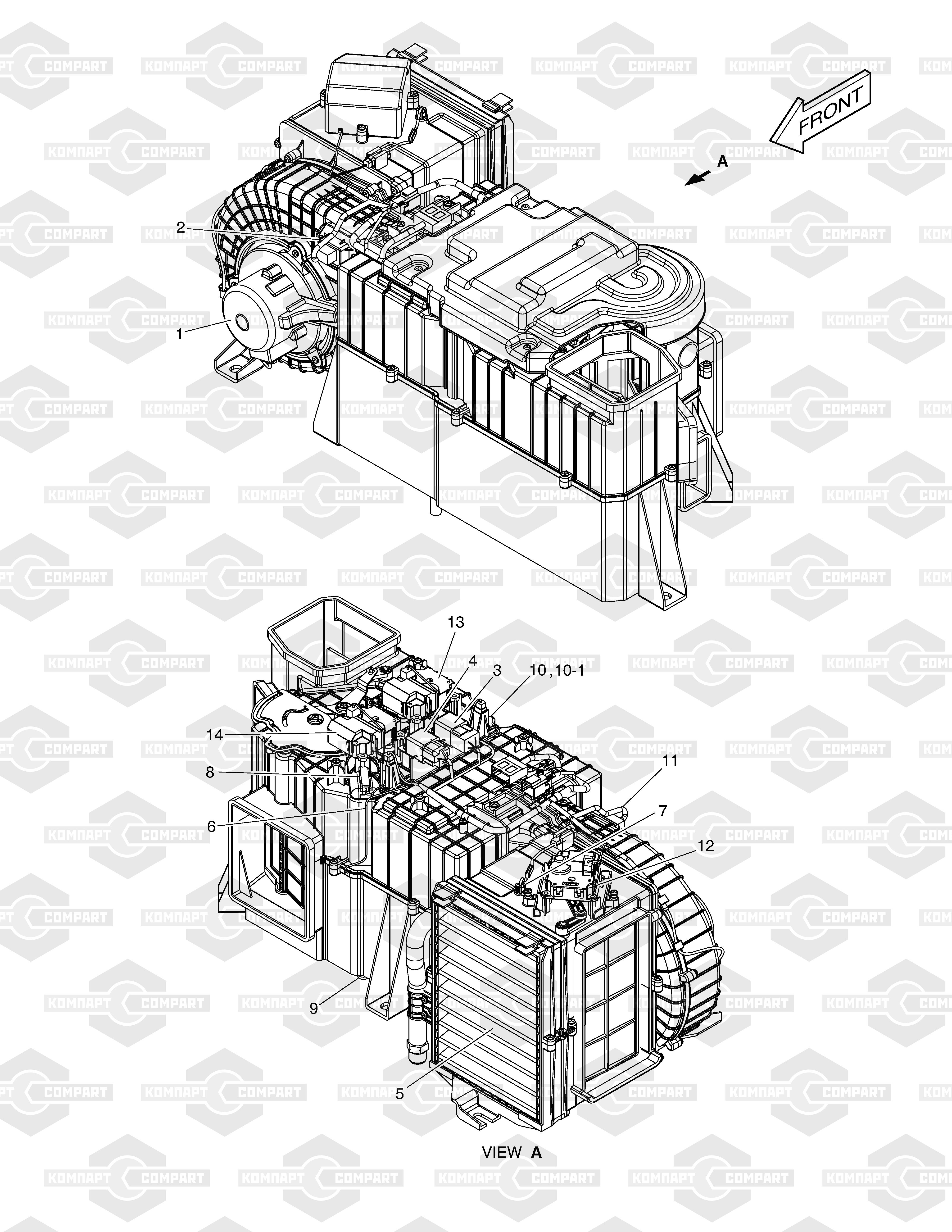 AIRCONDITIONER - ROPS ЭКСКАВАТОРА КОЛЕСНОГО МОДЕЛИ DX DOOSAN DX140W ...
