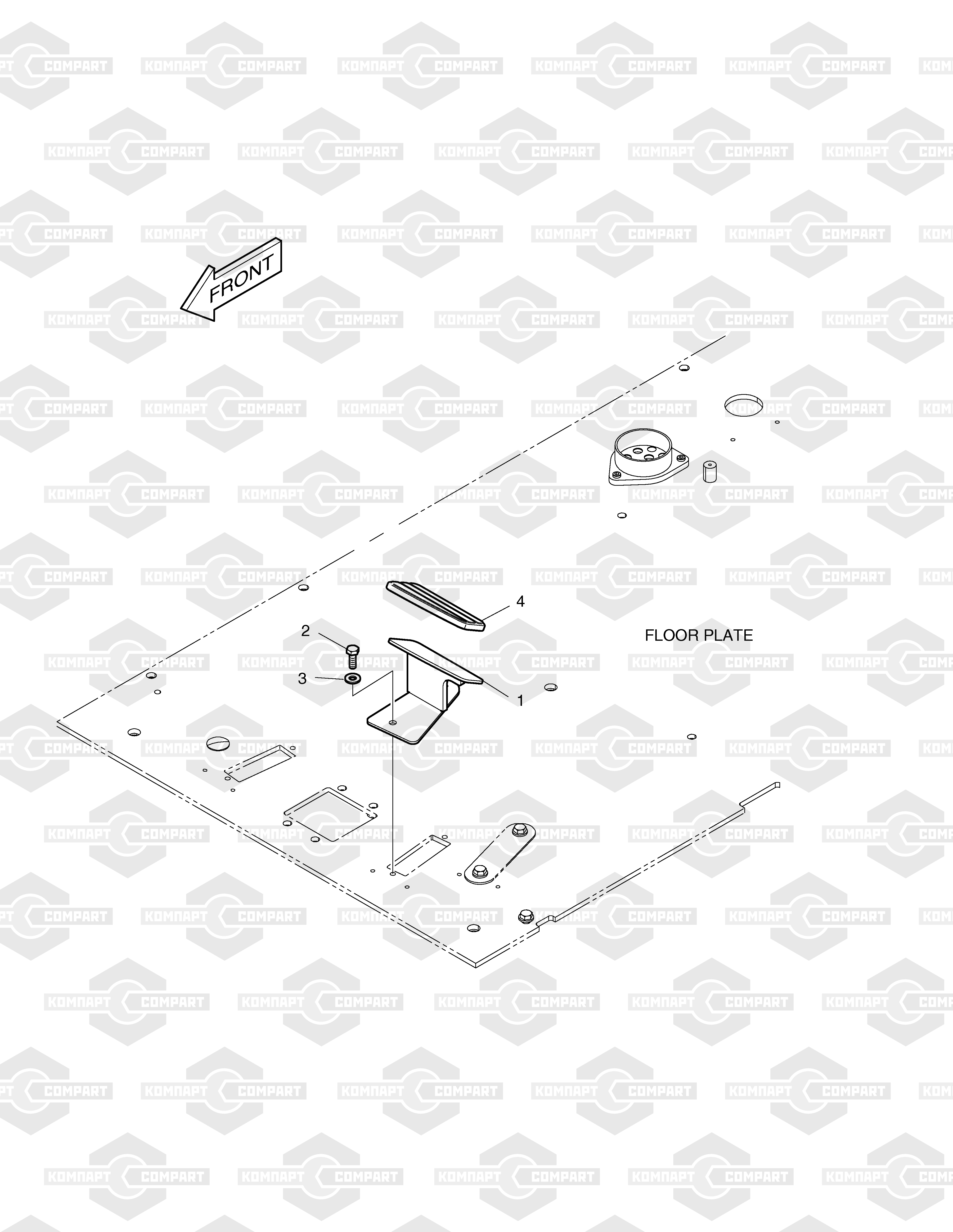 FOOT REST - L.H. ЭКСКАВАТОРА ГУСЕНИЧНОГО МОДЕЛИ DX DOOSAN DX420LC DI ...