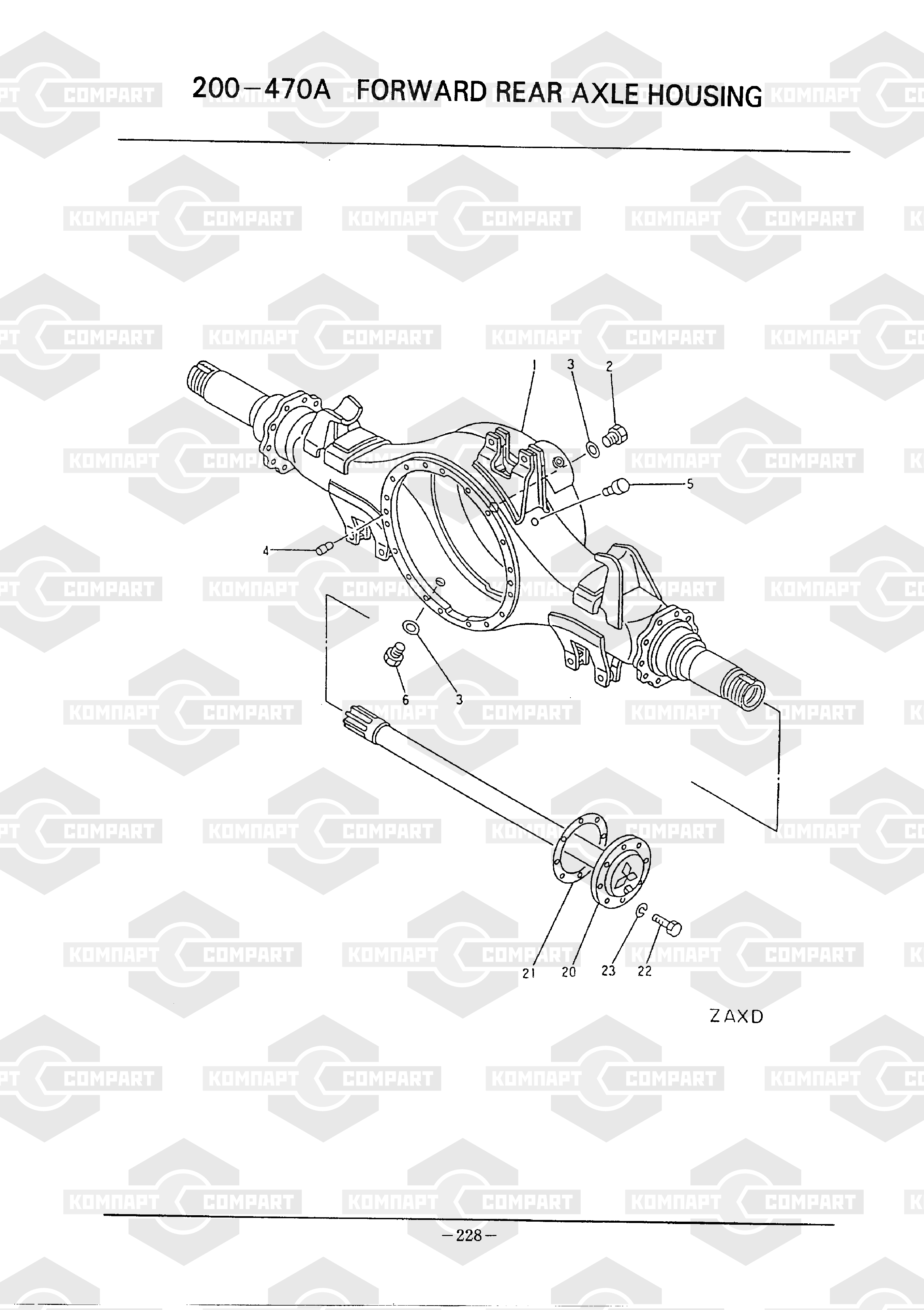 FORWARD REAR AXLE HOUSING ГИДРАВЛИЧЕСКОГО ПОДЪЁМНОГО КРАНА HYUNDAI ...