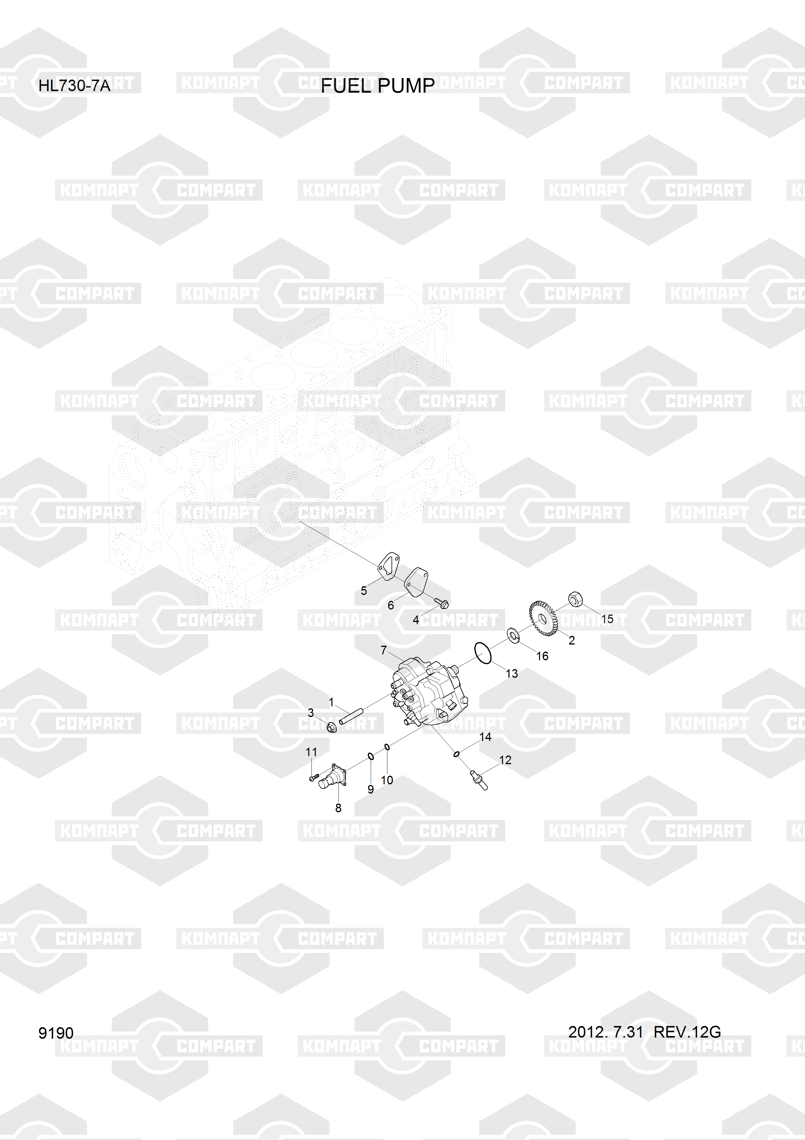 Купить FUEL PUMP 5256608 от hyundai