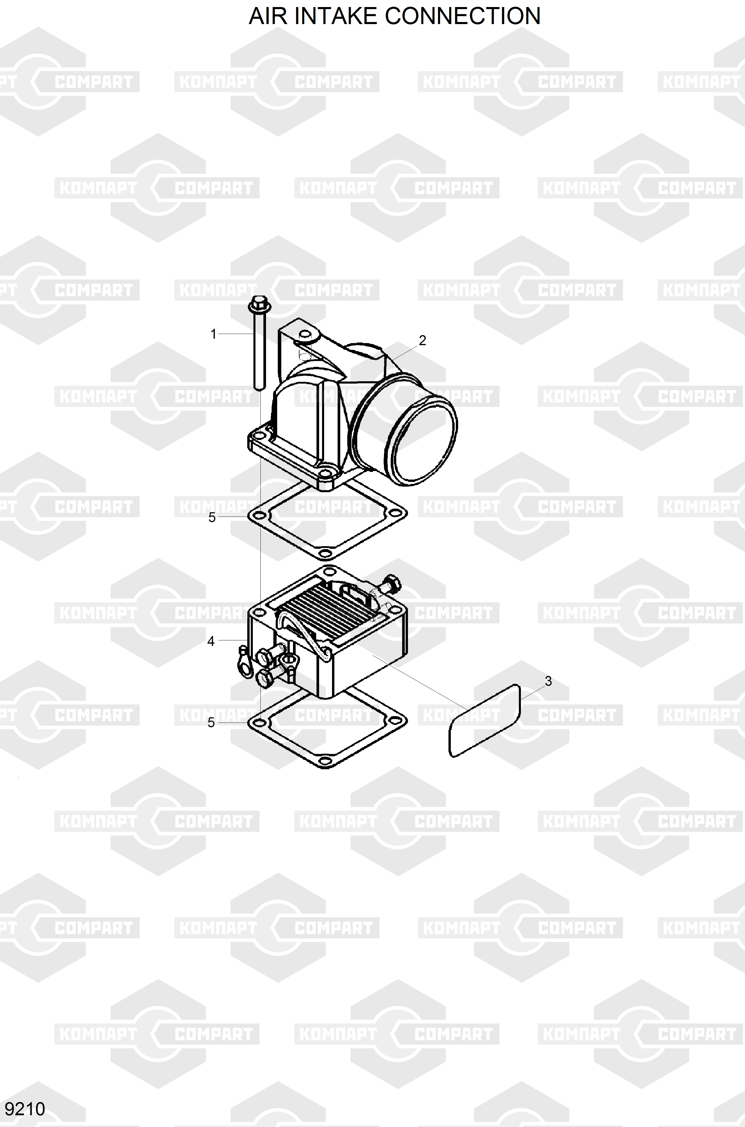 AIR INTAKE CONNECTION ФРОНТАЛЬНОГО ПОГРУЗЧИКА HYUNDAI HL760-7 - купить ...