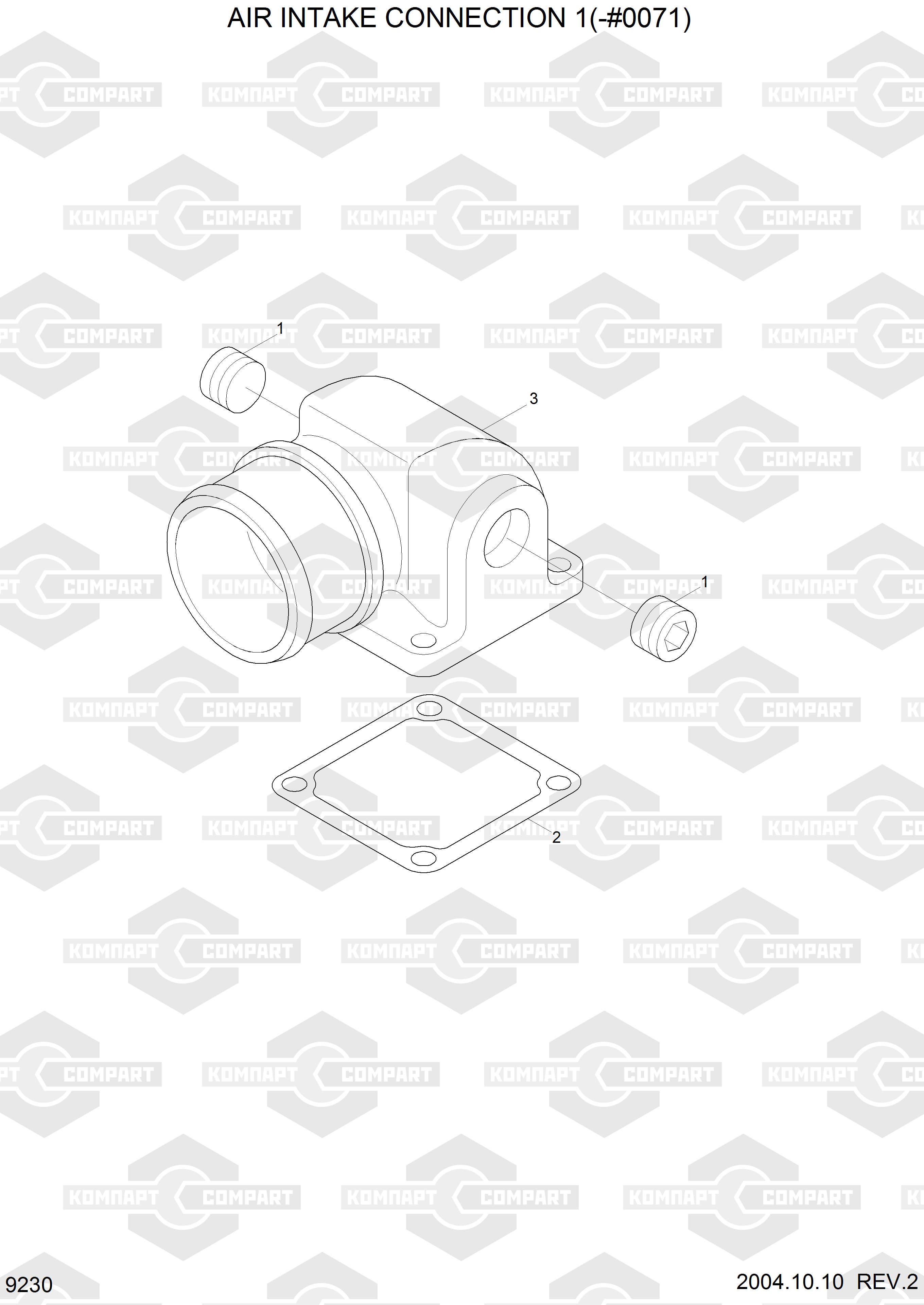 AIR INTAKE CONNECTION 1(-#0071) ЭКСКАВАТОРА HYUNDAI R140W-7 - купить в ...