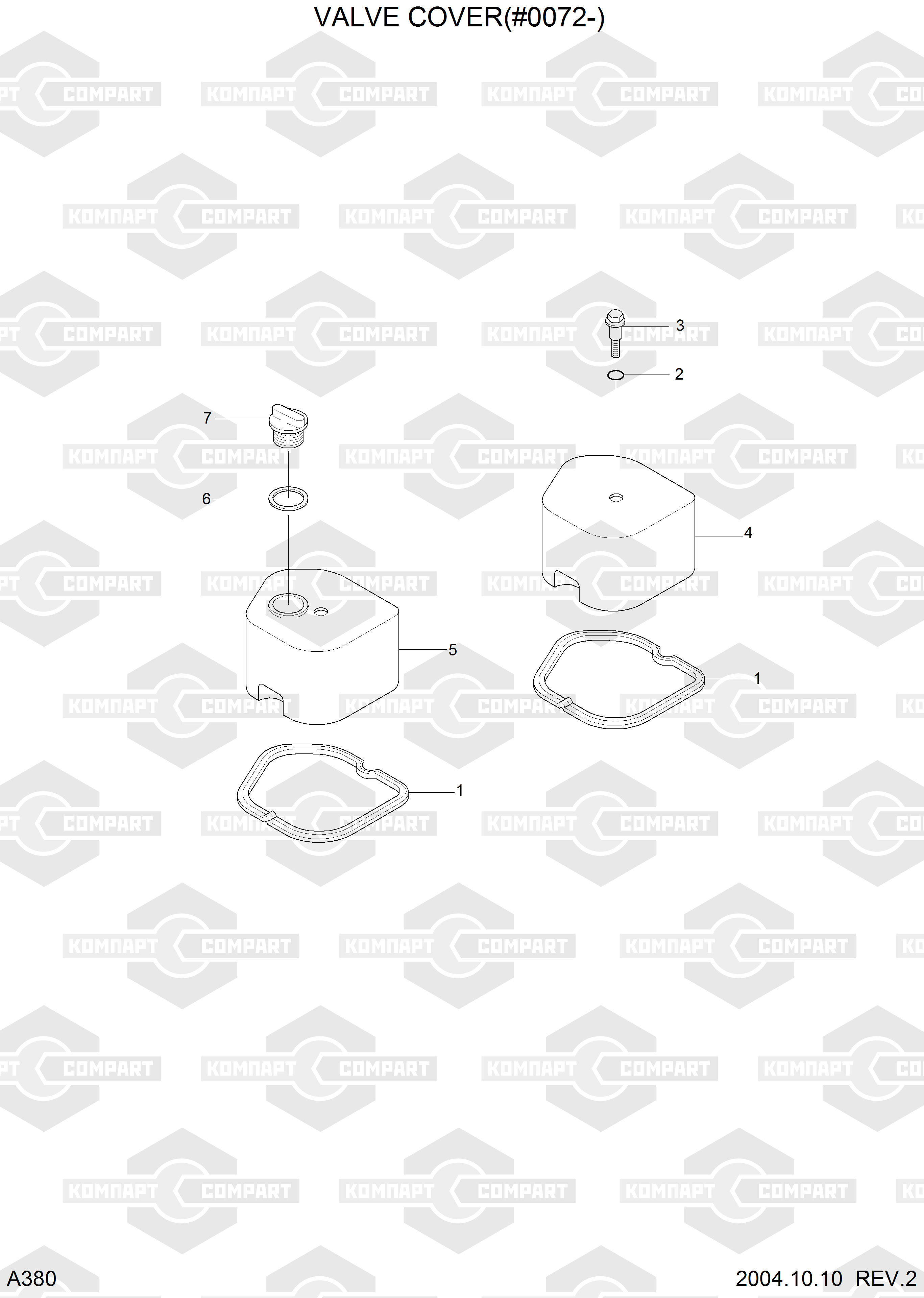 VALVE COVER(#0072-) ЭКСКАВАТОРА HYUNDAI R140W-7 - купить в Com-part.ru