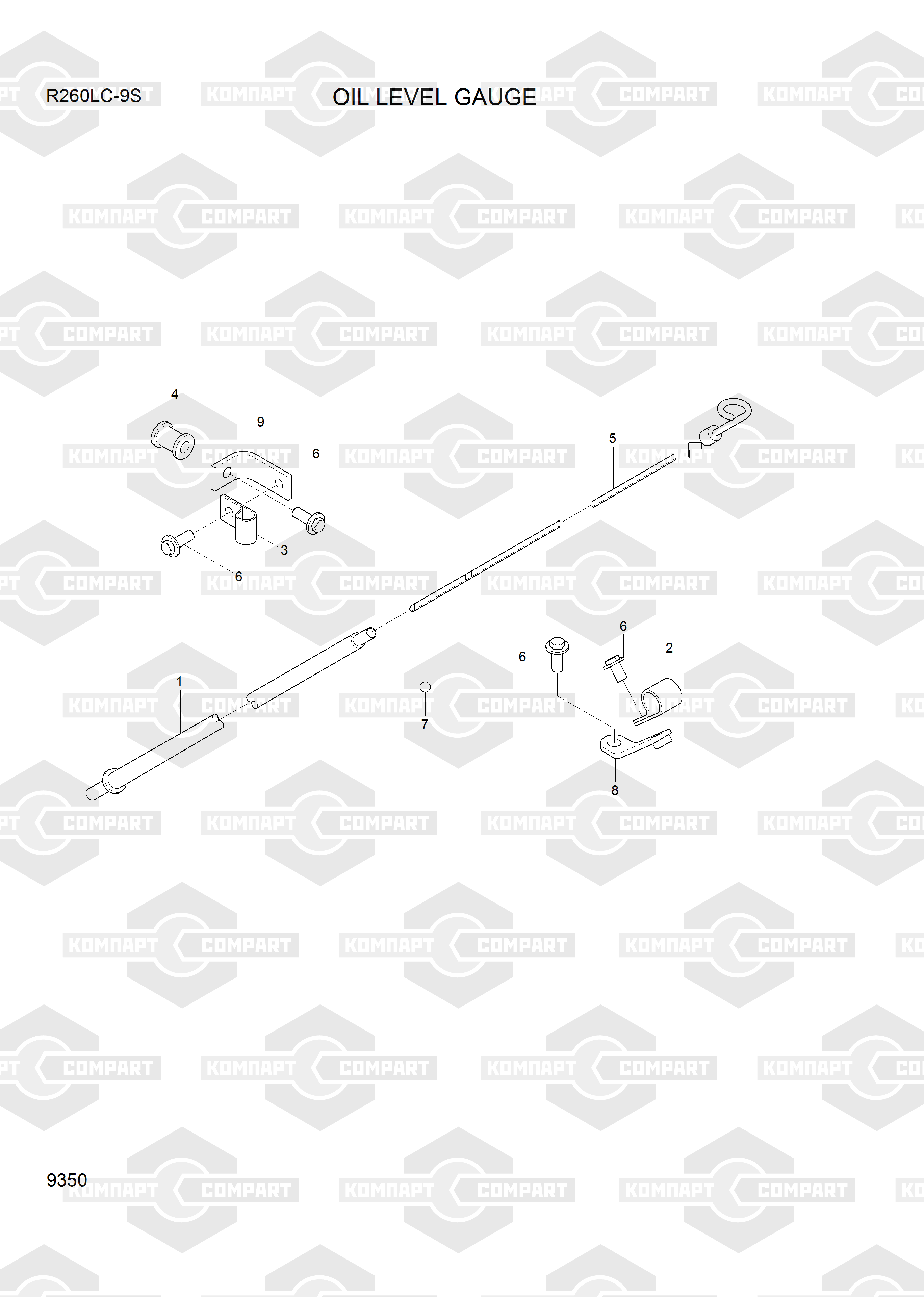 OIL LEVEL GAUGE ЭКСКАВАТОРА HYUNDAI R260LC-9S - купить в Com-part.ru