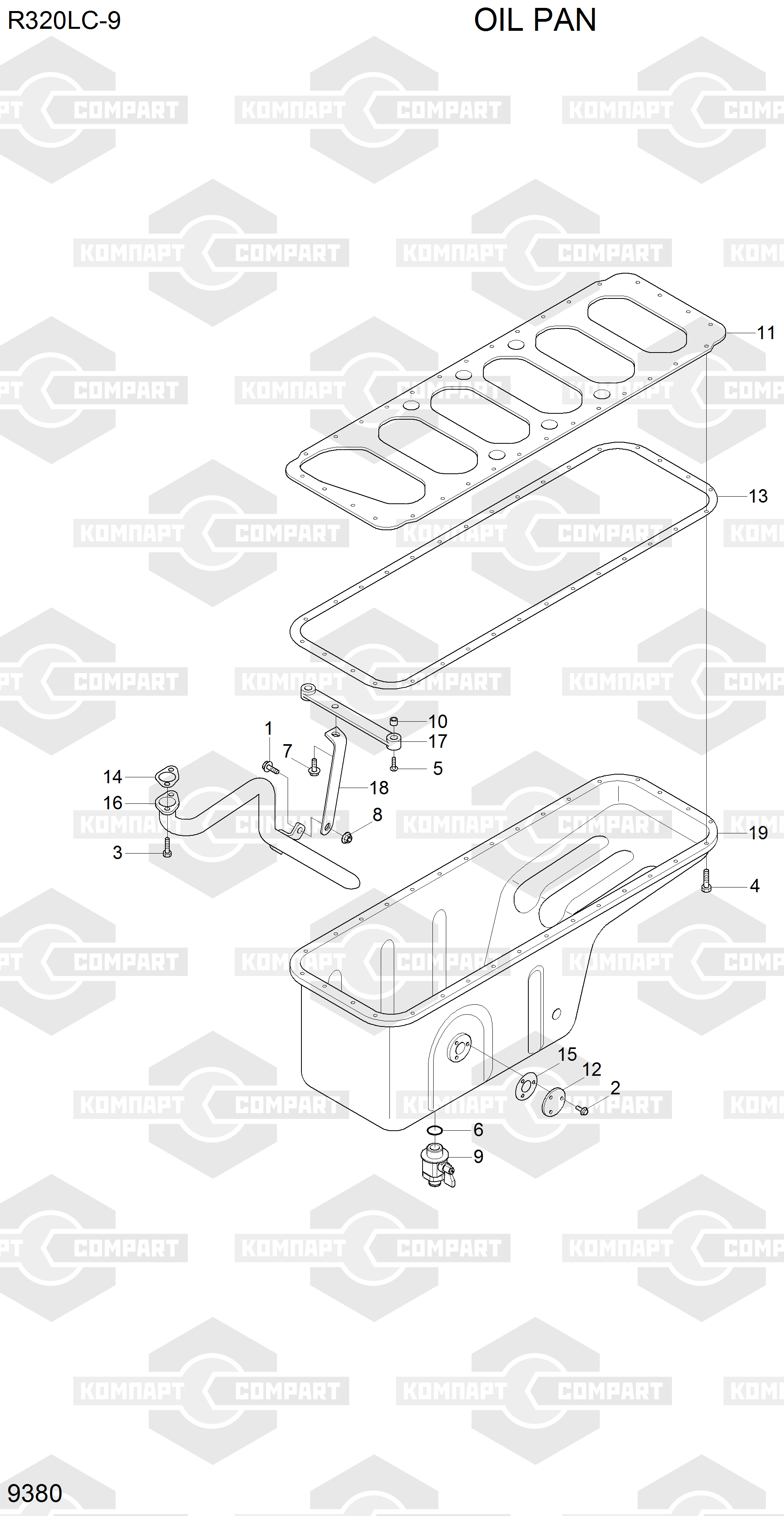 OIL FAN ЭКСКАВАТОРА HYUNDAI R320LC-9 - купить в Com-part.ru