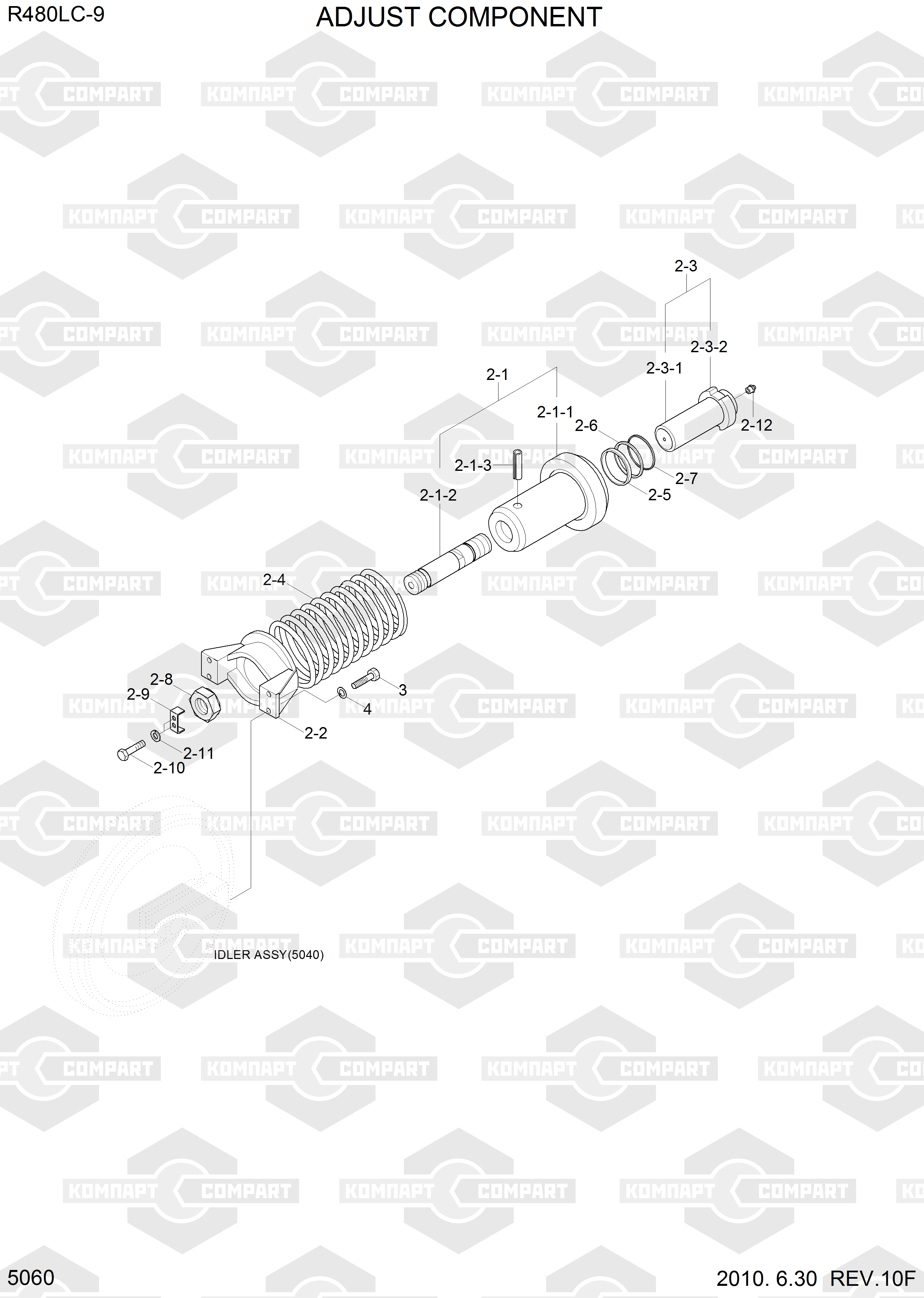 ADJUST COMPONENT ЭКСКАВАТОРА HYUNDAI R480LC-9 - купить в Com-part.ru