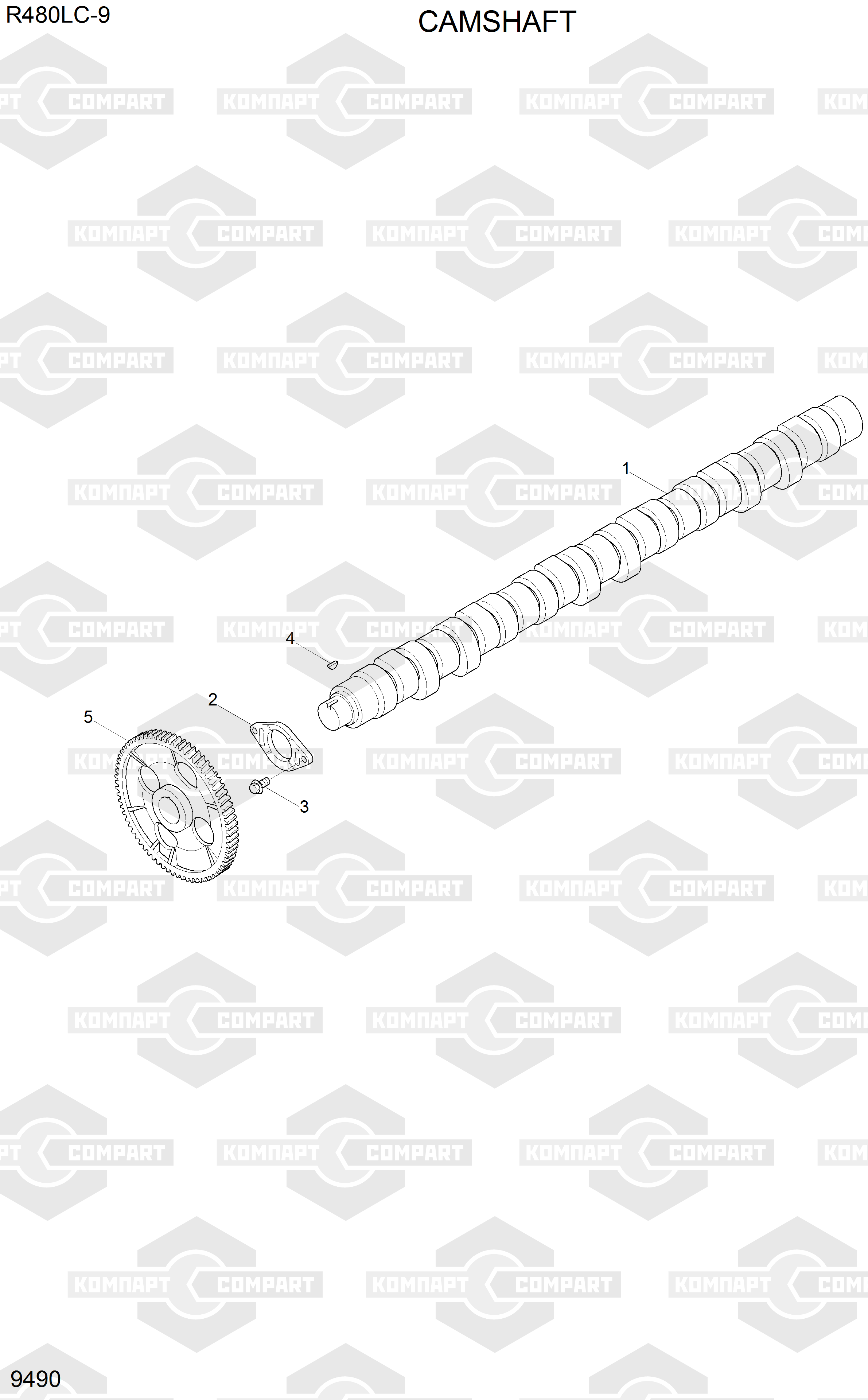 CAMSHAFT ЭКСКАВАТОРА HYUNDAI R480LC-9 - купить в Com-part.ru