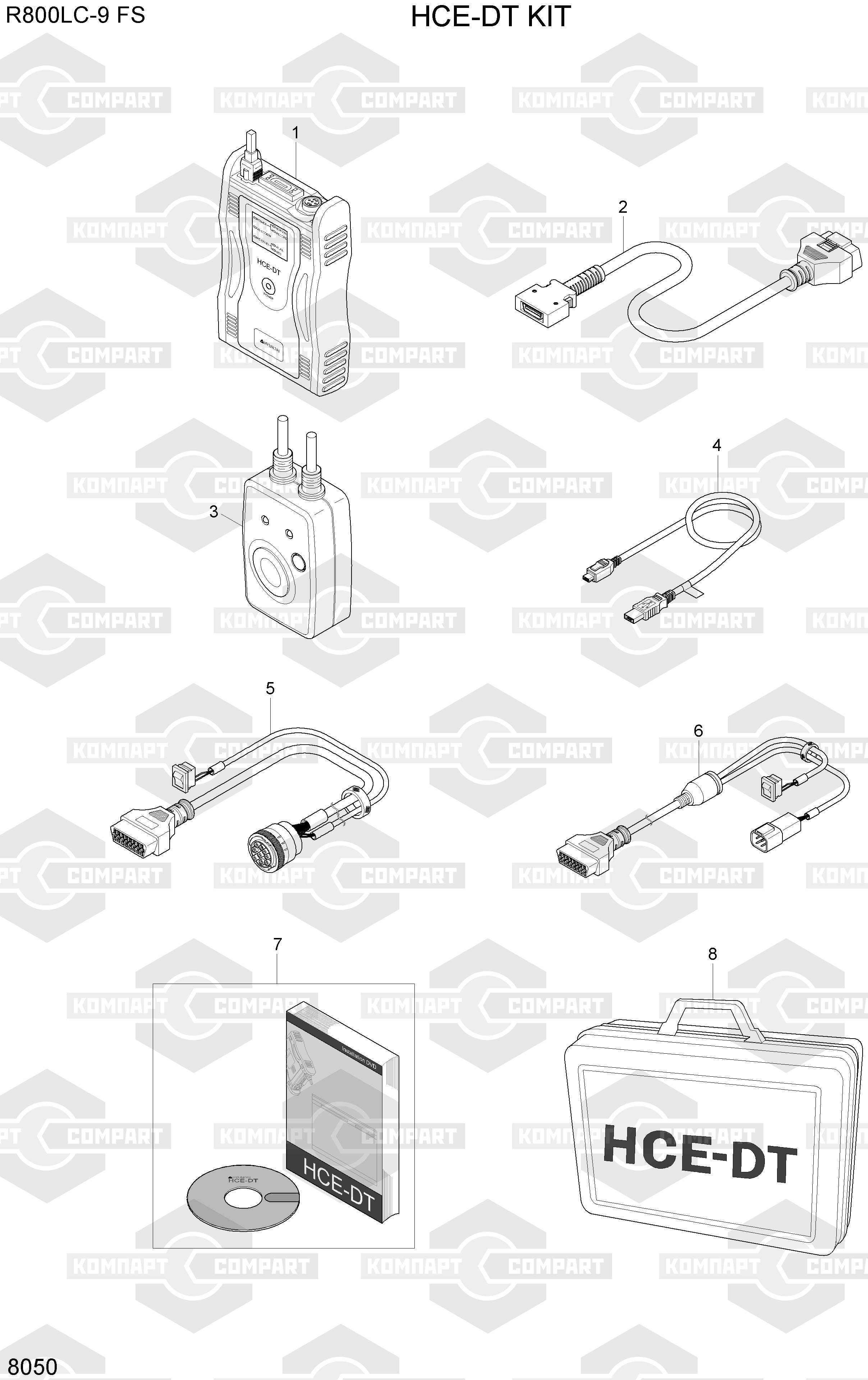 HCE-DT KIT ЭКСКАВАТОРА HYUNDAI R800LC-9 FS - купить в Com-part.ru