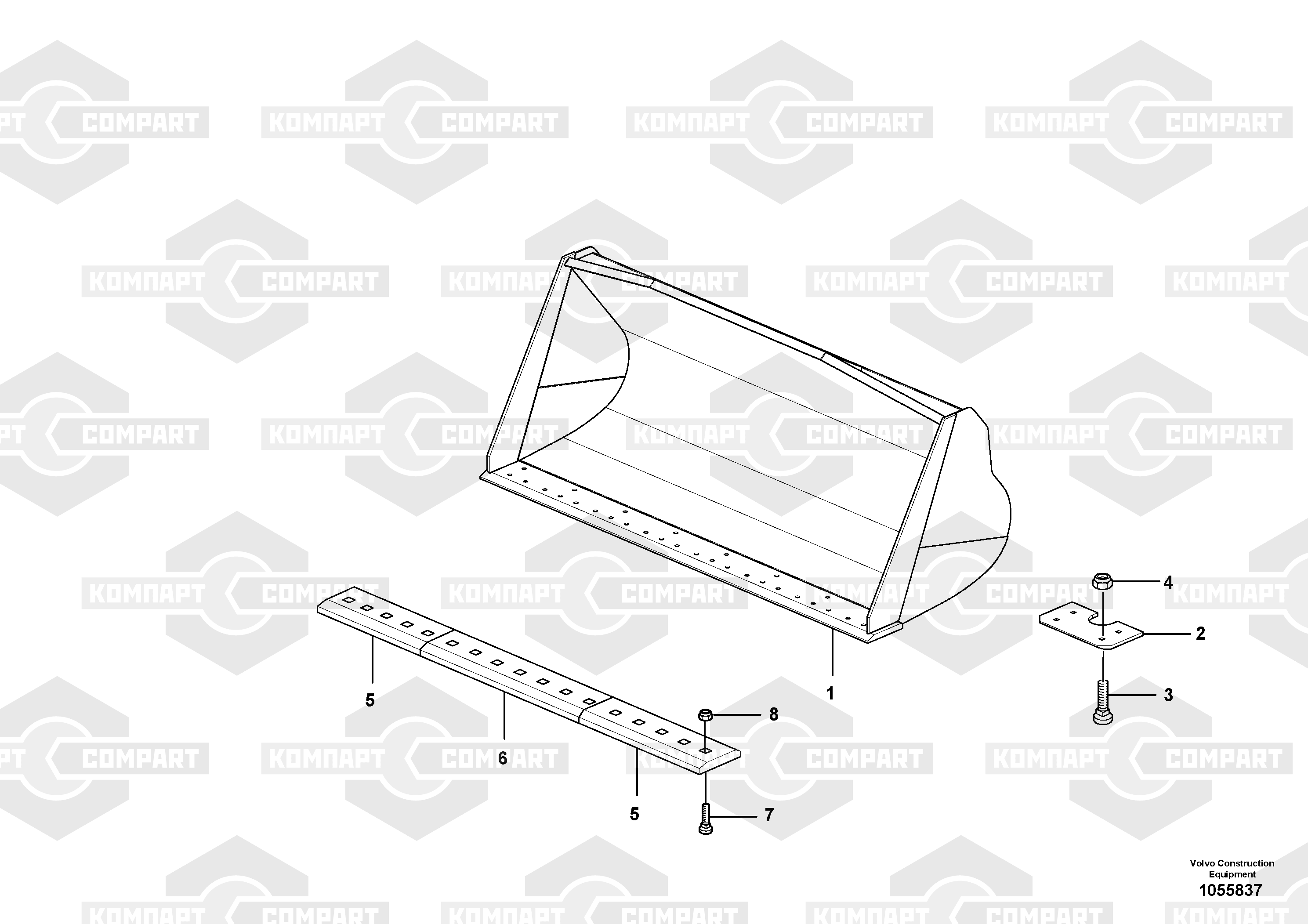 Ковш для перемещения ФРОНТАЛЬНОГО ПОГРУЗЧИКА VOLVO ATTACHMENTS ...