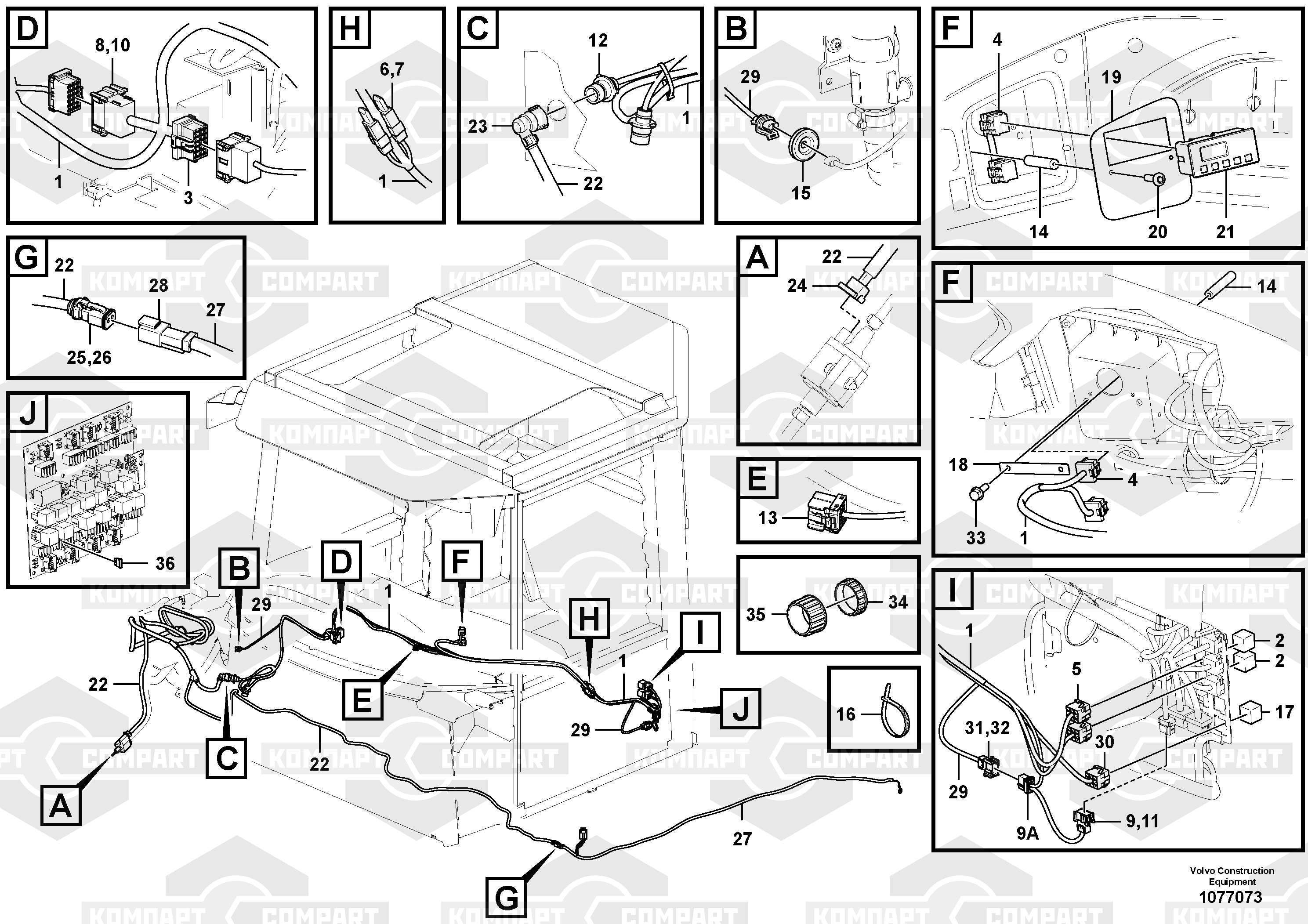 Electric installation, diesel heater. СОЧЛЕНЁННЫХ САМОСВАЛОВ VOLVO A25F ...