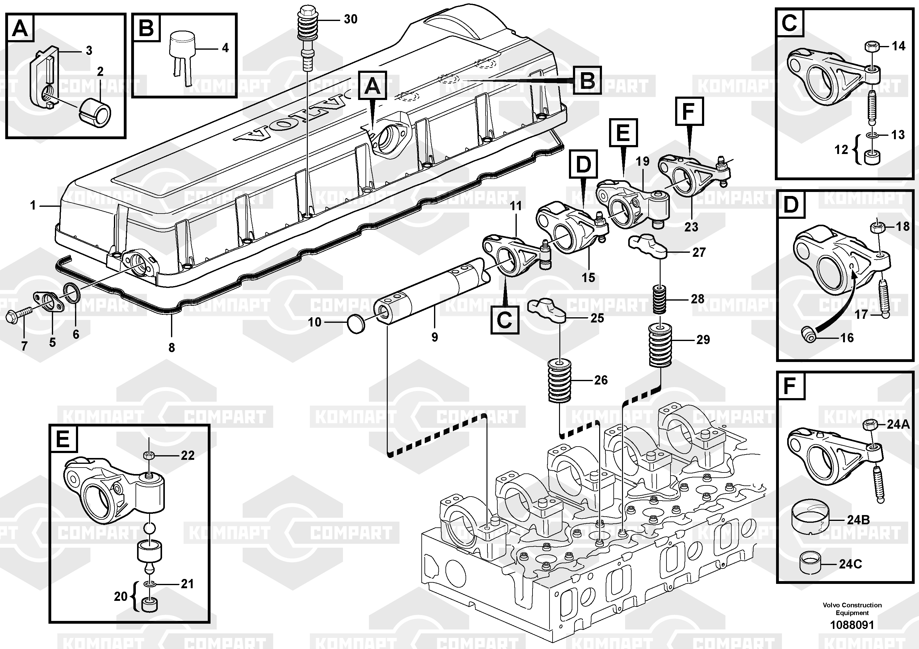 Клапанный механизм ФРОНТАЛЬНОГО ПОГРУЗЧИКА VOLVO L350F - купить в Com ...